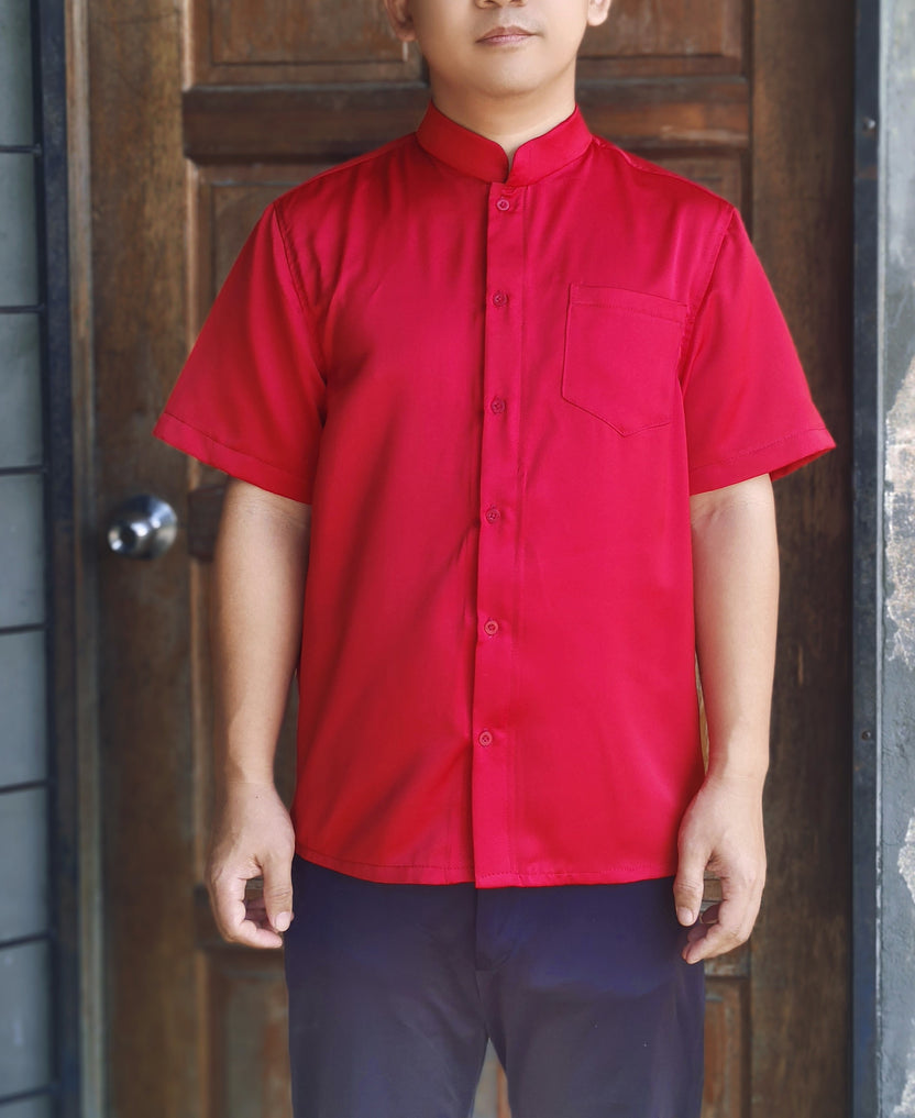 Ginkgo Men's Mandarin Collar Shirt – Yuzu and Pear